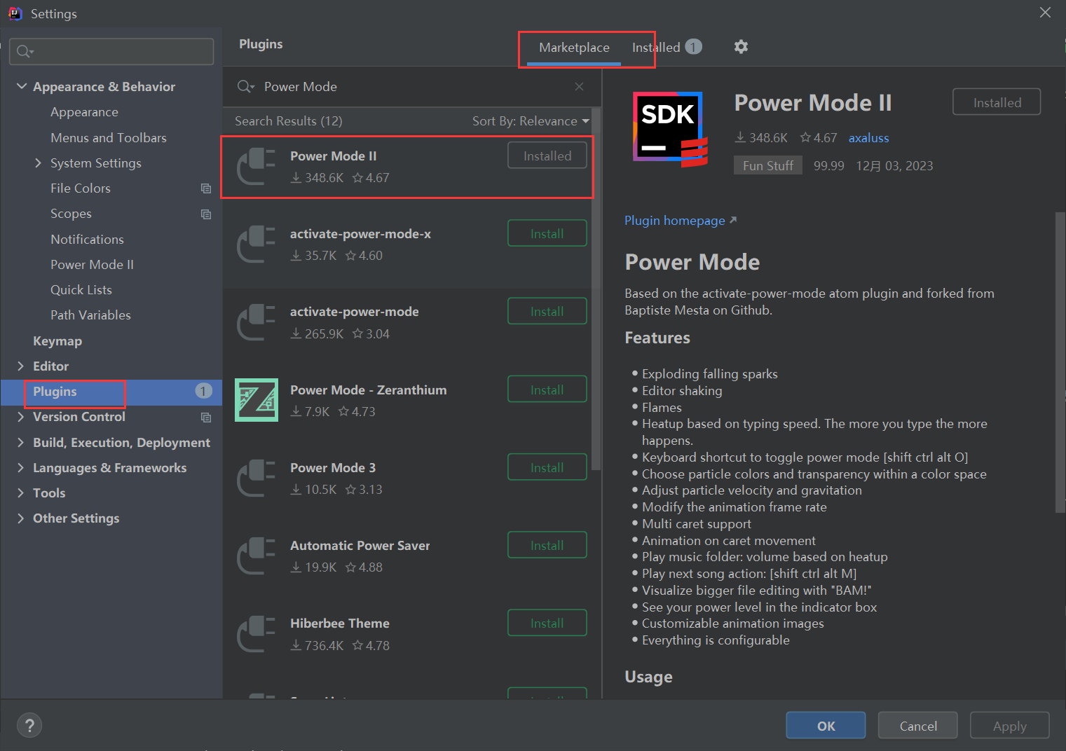 Power ModeII 插件的下载与使用-----idea_power mode ii-CSDN博客