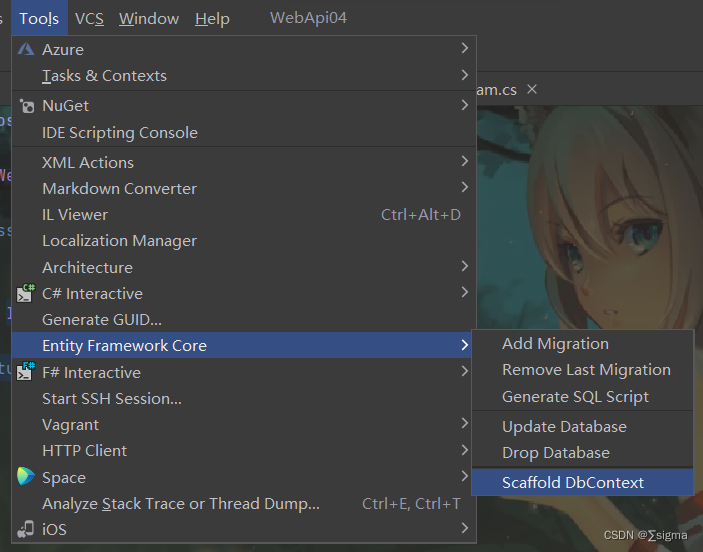 关于在Rider中用EFcode进行对Sqlserver表转.net（C#）实体类_rider将oracle的表转换为c# class 插件-CSDN博客