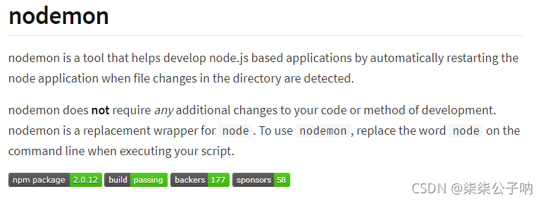 Node工具之全局安装nodemon包--自动检测代码的修改并自动重新运行_node 插件 自动修改代码-CSDN博客