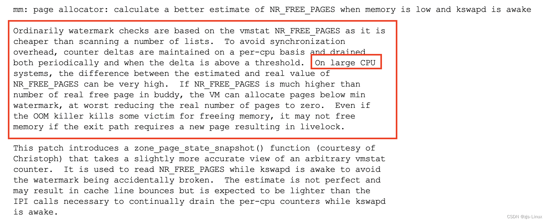 Linux memory watermark 内存水位_linux 内存水位-CSDN博客