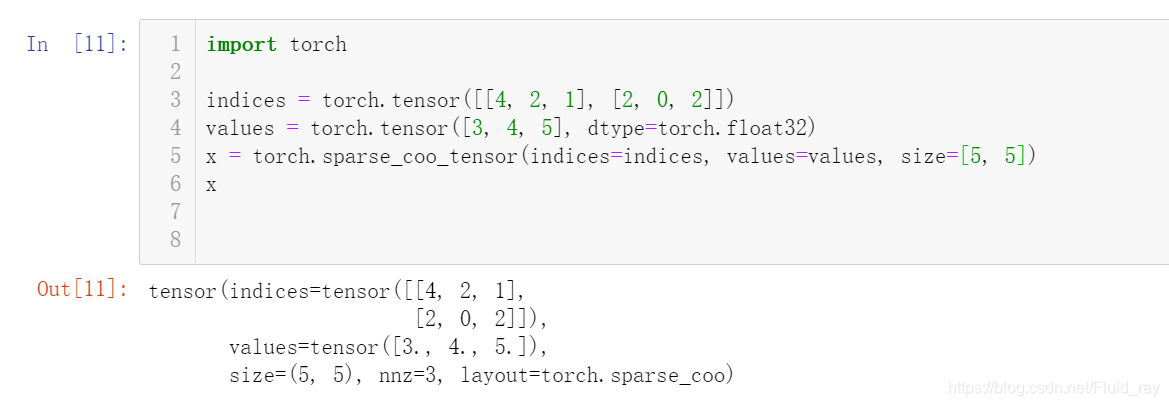 pytorch每日一学13(torch.spares_coo_tensor())创建稀疏矩阵_torch中直接生成全是0的稀疏矩阵-CSDN博客