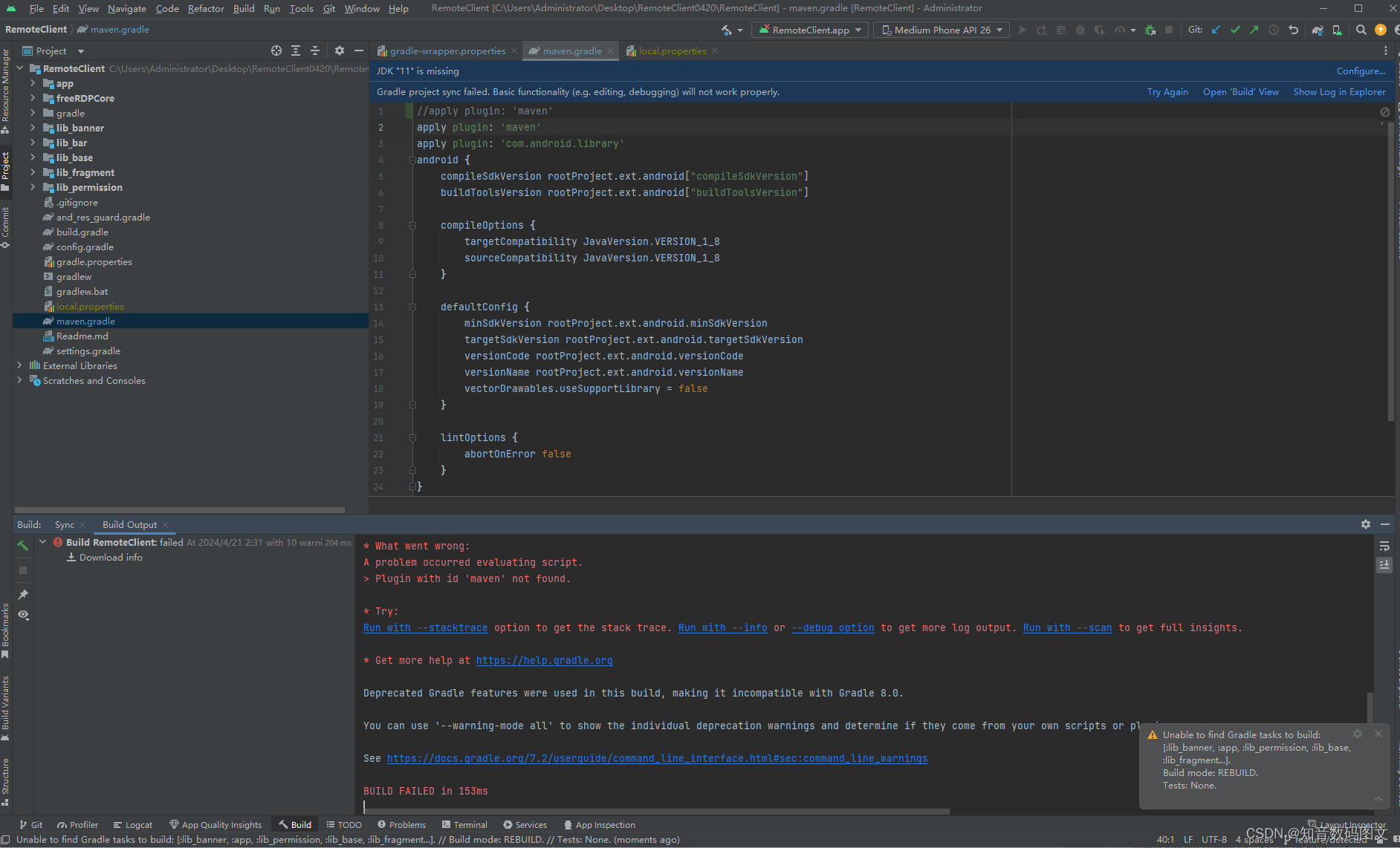 Caused by: org.gradle.api.plugins.UnknownPluginException: Plugin with ...
