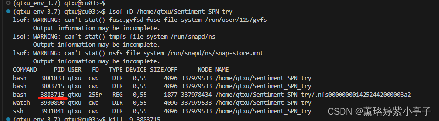 Linux删除文件夹时，报错“Error: EBUSY:resource busy or locked, unlink……”该如何解决？_error: ebusy: resource busy ...