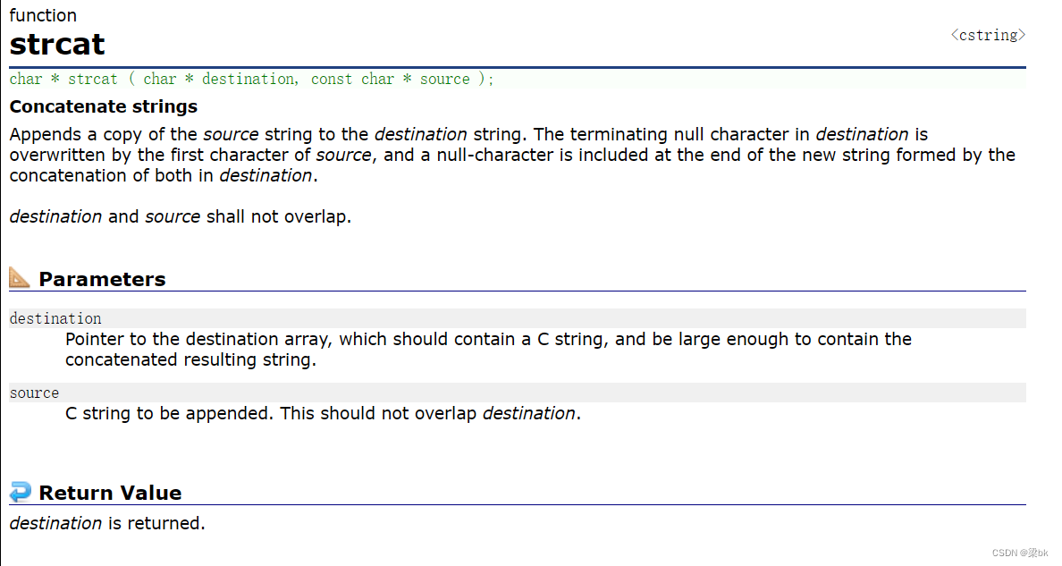 【c语言】strcat() 的使用和模拟_strcat后怎么输出-CSDN博客