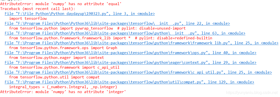 成功解决AttributeError: module ‘numpy‘ has no attribute ‘integer‘_attributeerror: module 'numpy' has ...