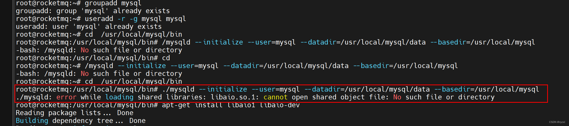 Ubuntu安装mysql 57报错“mysqld Error While Loading Shared Libraries