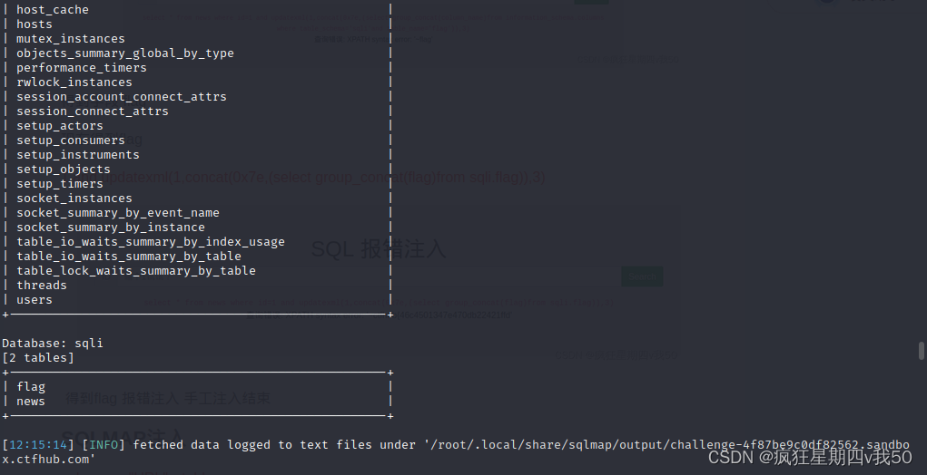 Ctfhub Sql注入 报错注入ctfhubsql 报错注入 Csdn博客