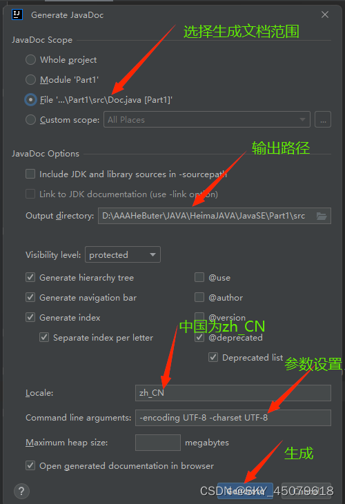 Javadoc： 使用javadoc命令生成自己的api文档dos命令行javadoc命令生成api Csdn博客