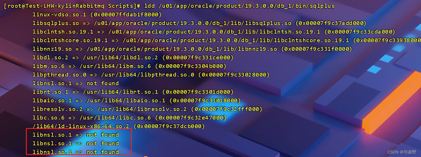Oracle问题:libnslso1缺失与修复 Csdn博客
