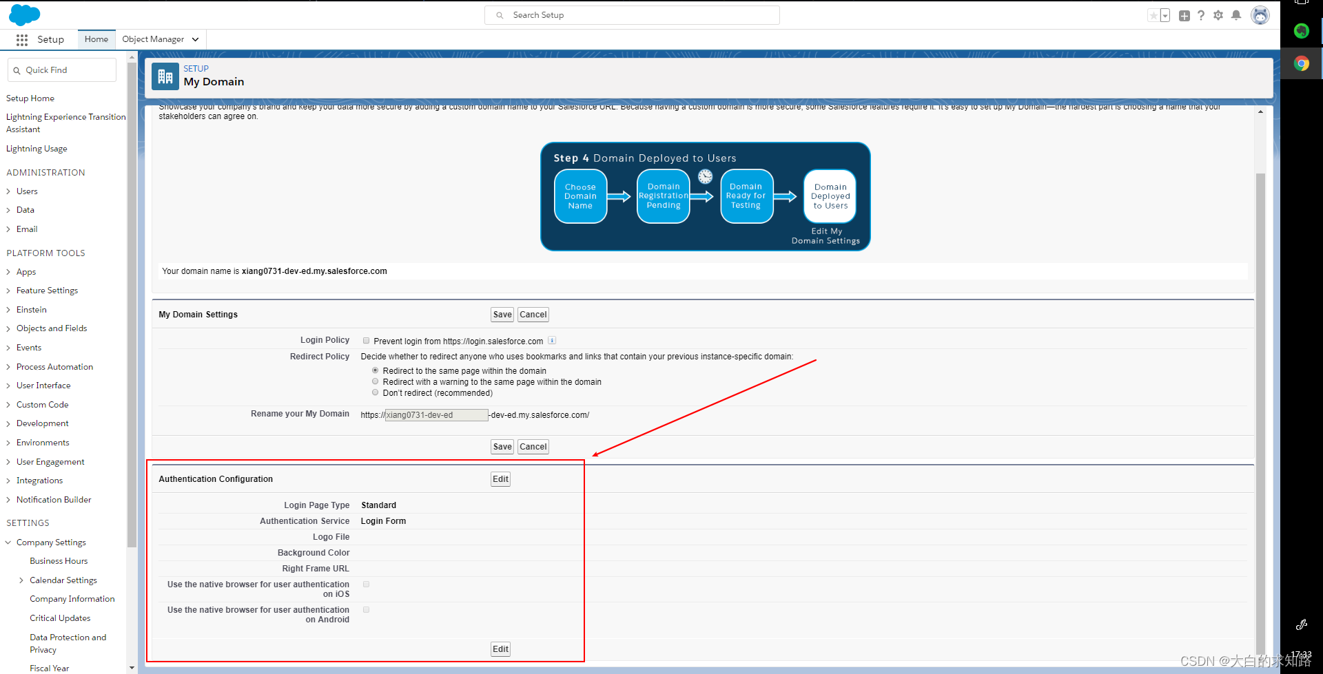 【Trailhead 题目解析】User Authentication - 2 Customize Your Login Process with My Domain-CSDN博客