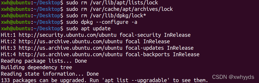 【在ubuntu 执行指令时出现Could not get lock /var/lib/dpkg/lock-frontend. 的解决】_it is held by process 4210 ...