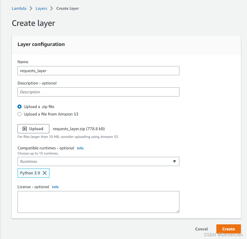 Lambda Python 创建和使用 Layer_python layer-CSDN博客
