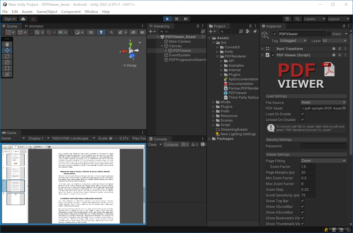 unity 插件 PDFRender、Curved UI3.3、NativeFileSO-CSDN博客