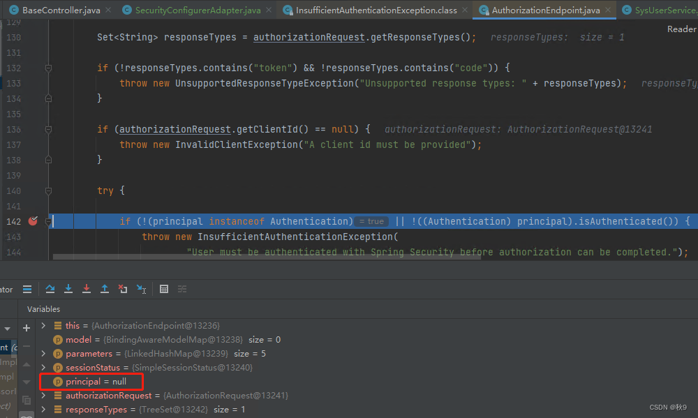 User must be authenticated with Spring Security before authorization can be completed.解决方法-CSDN博客