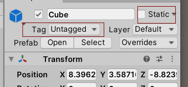 unity(2)——预制Prefab、标签Tag、静态Static、编辑属性Inspector_unity prefab static-CSDN博客