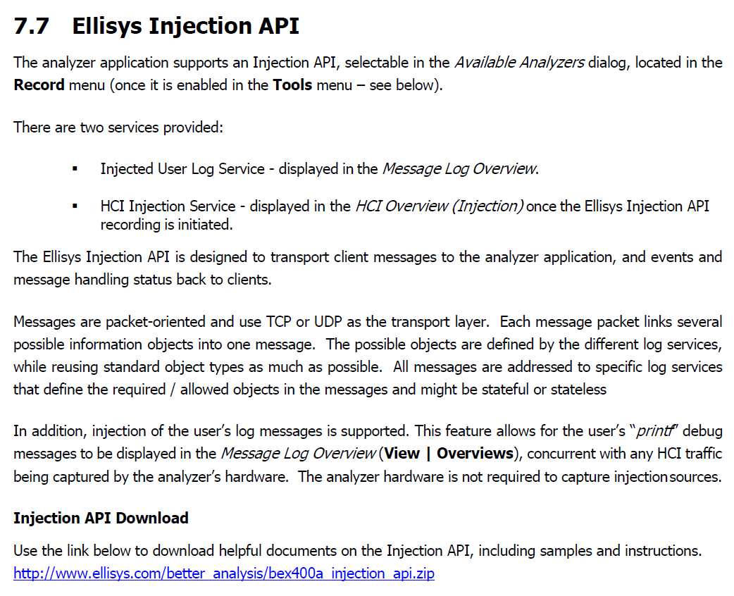 蓝牙实时hci日志打印-Ellisys的Injection机制说明-CSDN博客