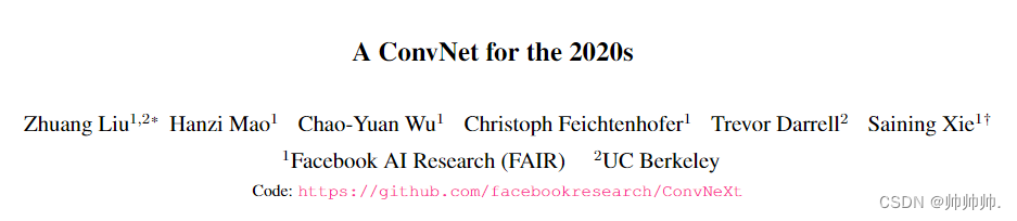 CNN超越Transformer，Convnext纯卷积架构：A ConvNet for the 2020s_covnext-CSDN博客