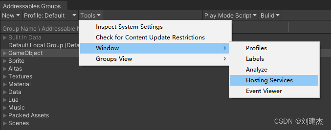 Addressable（8）Addressable Hosting可寻址托管窗口配置_addressables hosting services-CSDN博客
