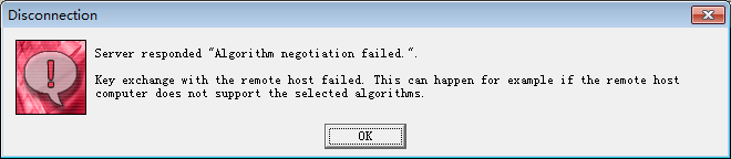 【SSH】Server responded “Algorithm“ negotiation failed“ Key exchange with the remote host failed ...