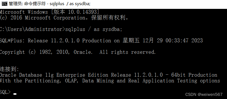 Oracle ORA-01031使用sys登陆还是权限不足，环境变量问题_oracle登录sys提示01031-CSDN博客