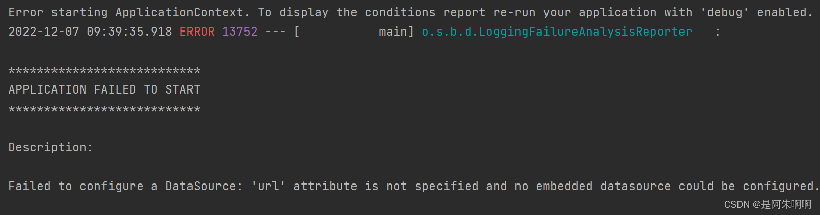 完美解决Failed to configure a DataSource: ‘url‘ attribute is not_description: failed to configure a ...