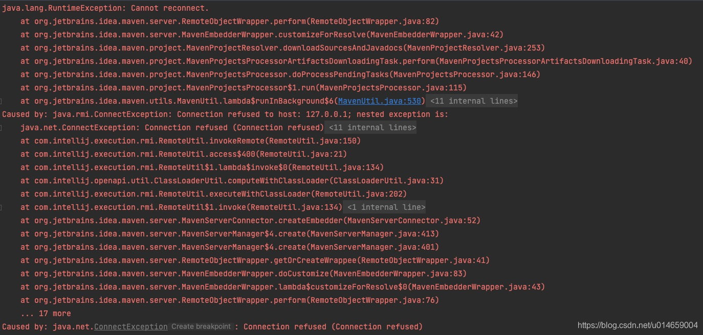 maven报错cannot reconnect_maven cannot reconnect.-CSDN博客