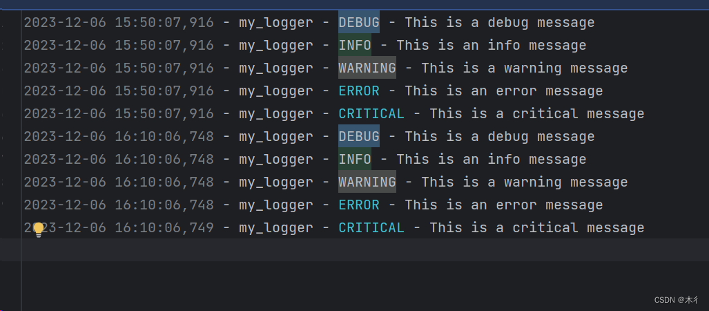 【Python】logging模块函数详解和示例_logging.getlogger-CSDN博客