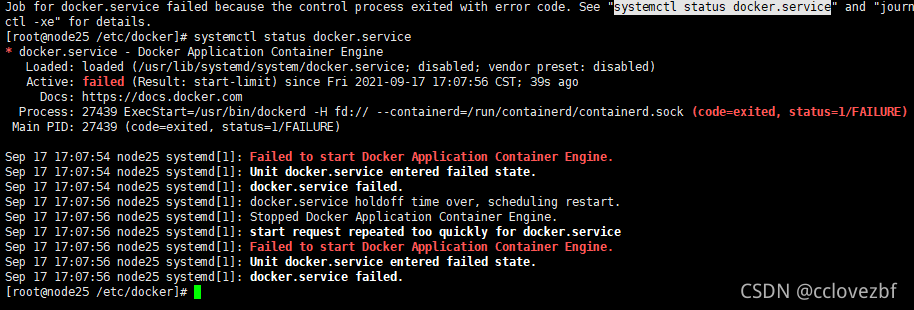docker安装后启动失败_docker.service holdoff time over, scheduling resta-CSDN博客