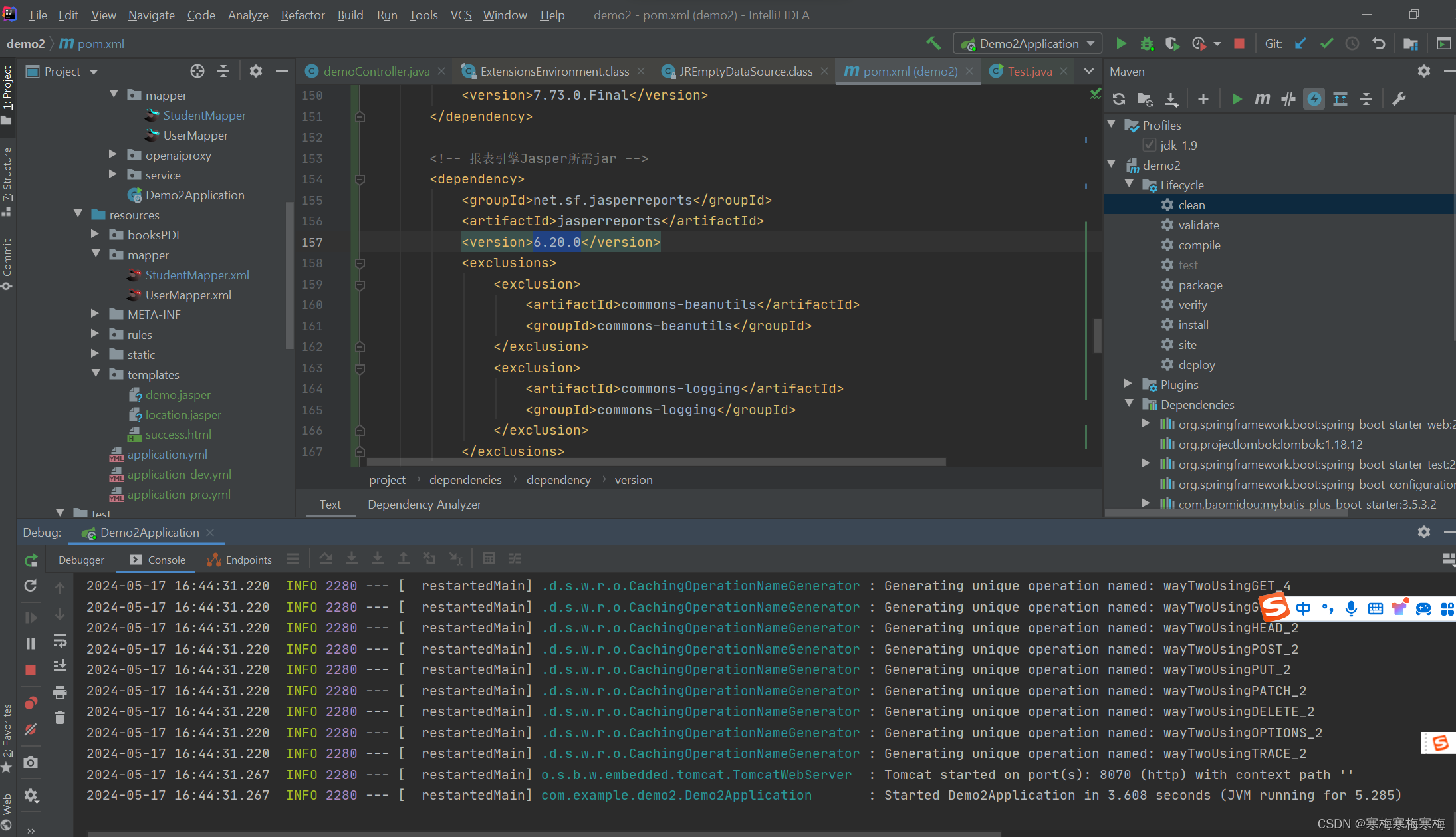 Could not initialize class net.sf.jasperreports.extensions.ExtensionsEnvironment_caused by: java ...