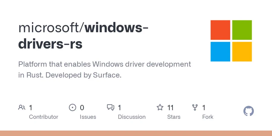 微软开源 windows-drivers-rs，用 Rust 开发 Windows 驱动程序_windows-rs-CSDN博客