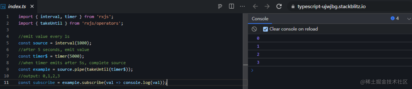 Rxjs TakeUntil 操作符的学习笔记_observable takeuntil-CSDN博客