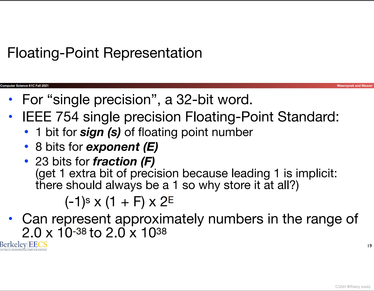 CS61C第一部分笔记(Number Representation, Floating point,C Basics)_cs61c笔记-CSDN博客