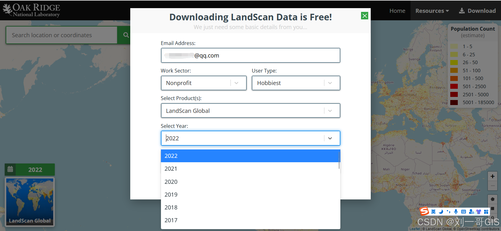 全球人口分布数据LandScan（2000-2022）下载与处理流程（附成品下载）-CSDN博客