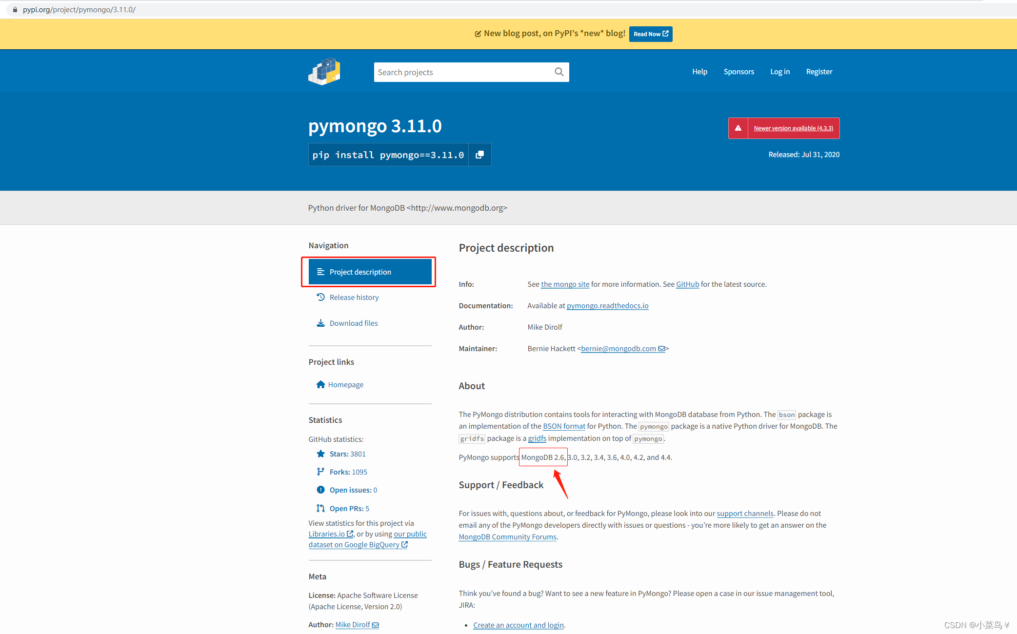 pymongo连接数据库报错_pymongo.errors.collectioninvalid: collection stude-CSDN博客