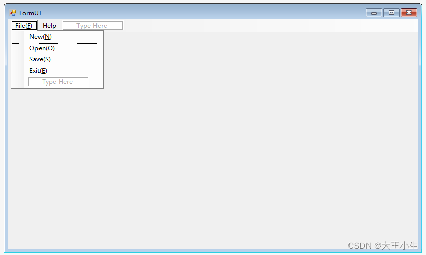Winform主菜单两种实现方式_winform menustrip-CSDN博客