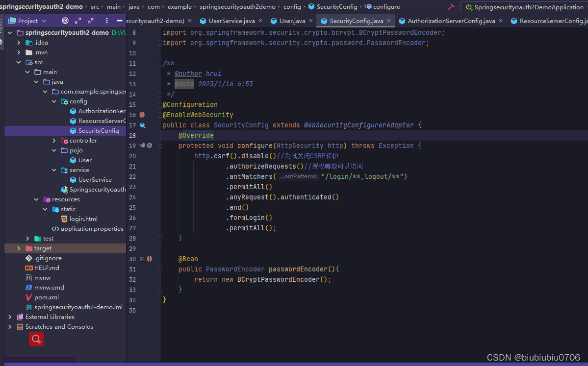 SpringSecurityOauth2架构Demo笔记_auth 2 spring security demo-CSDN博客