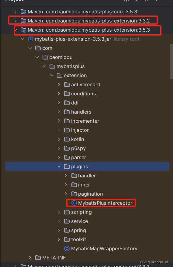 开源 Ruo-Yi 项目引入 Mybatis-Plus:3.5.3 报错ClassNotFoundException：_caused by: java.lang ...
