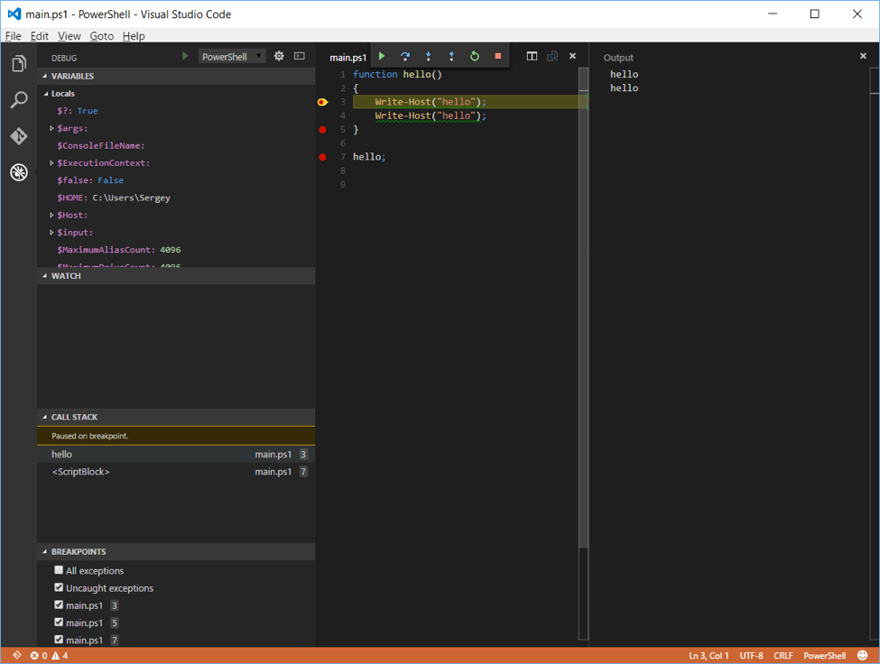 在 Visual Studio Code 中使用 PoweShell - CodeShell-CSDN博客