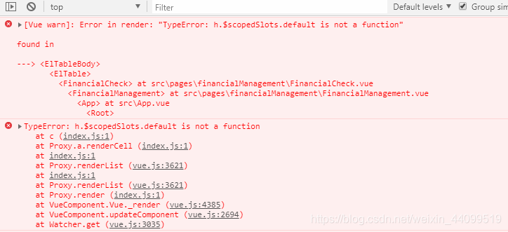 element-ui 使用table组件 报错 h.$scopedSlots.default is not a function_element el-table $scopedslots ...