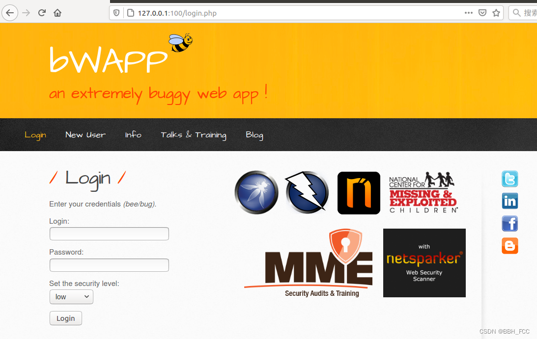 搭建bwapp漏洞实验环境_bwapp提示 不被允许进入-CSDN博客