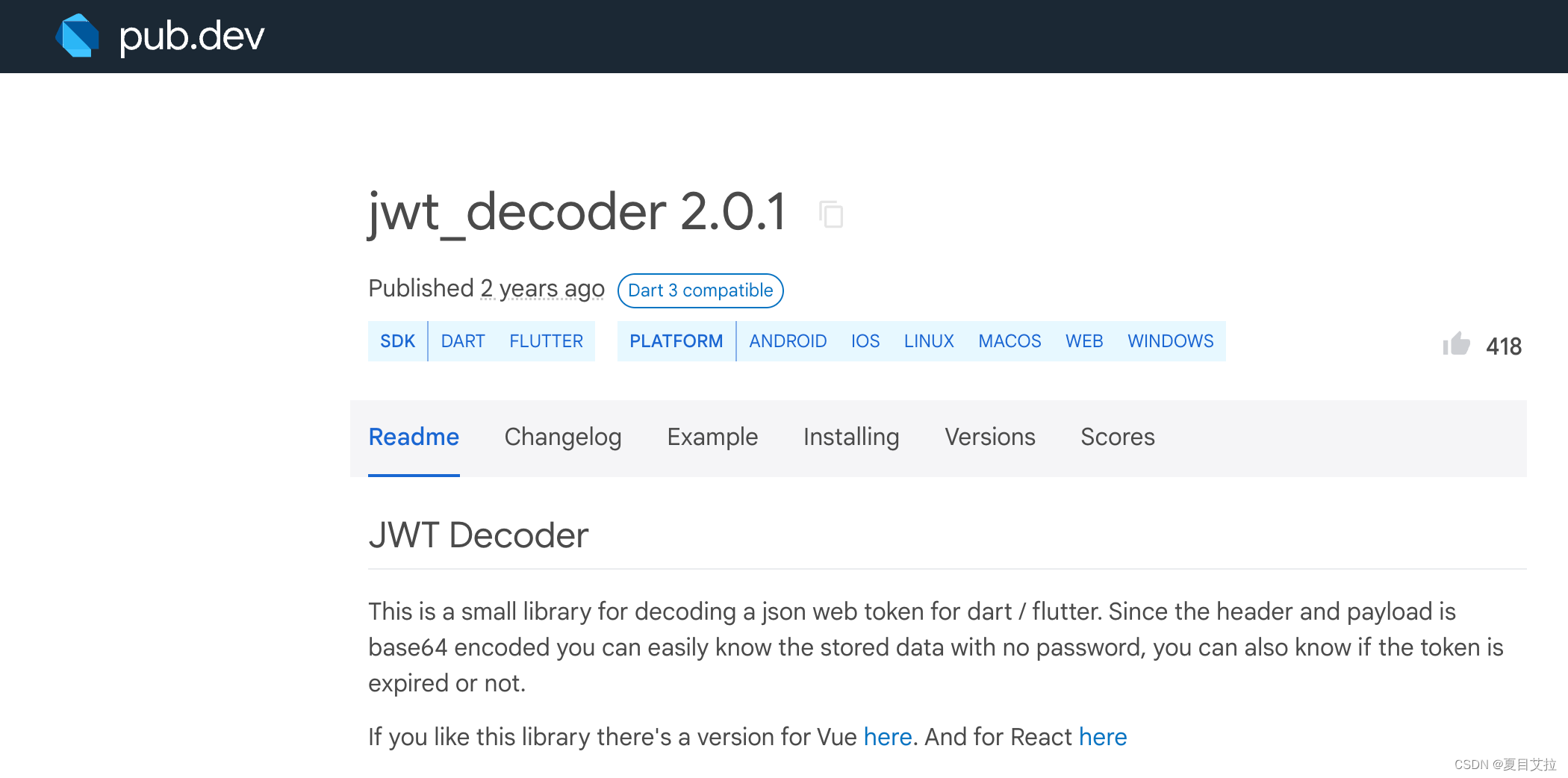 Flutter解析jwt字段数据，了解jwt是否过期_flutter jwt-CSDN博客
