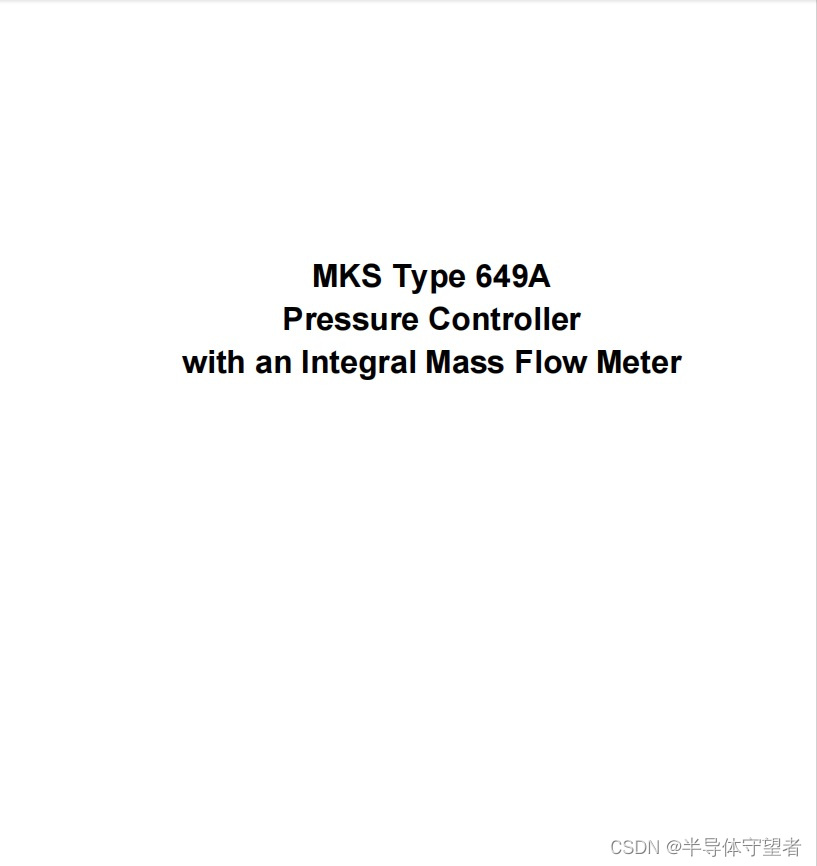 MKS 649A 质量压力控制器MKS Type 649A Pressure Controller with an Integral Mass ...
