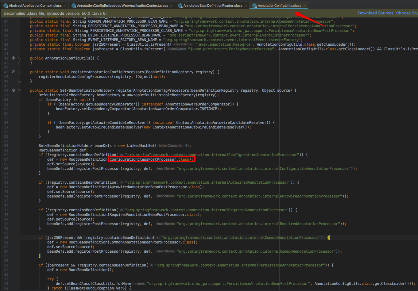 Spring ConfigurationClassPostProcessor Bean解析及自注册过程-CSDN博客