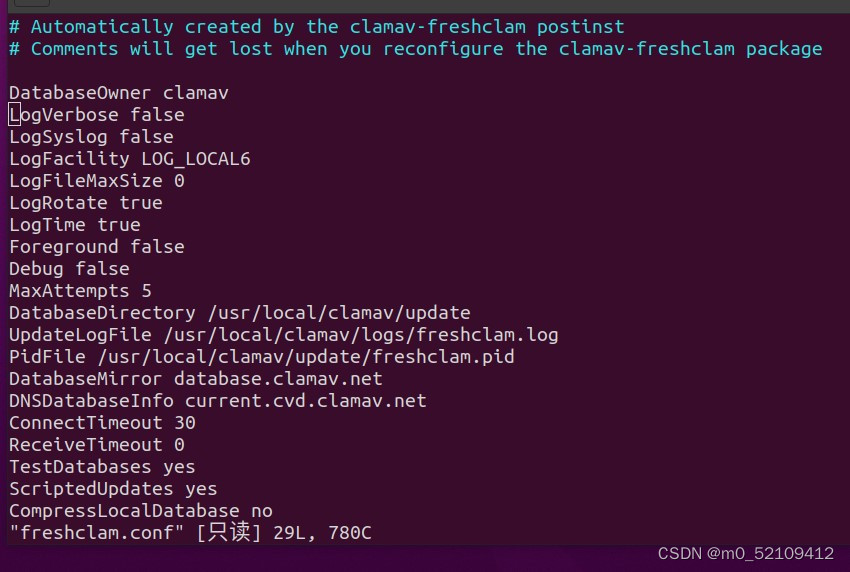 求助 clamav，在虚拟机中部署不上，报错ERROR: Can‘t open /usr/local/clamav/logs/clamd.log in append mode (check ...