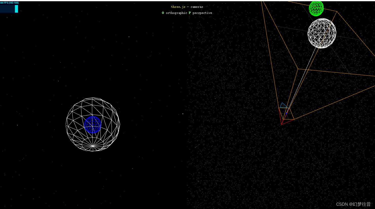 【ThreeJS基础教程-初识Threejs】1.5 Threejs透视相机和正交相机介绍_threejs 正交相机-CSDN博客