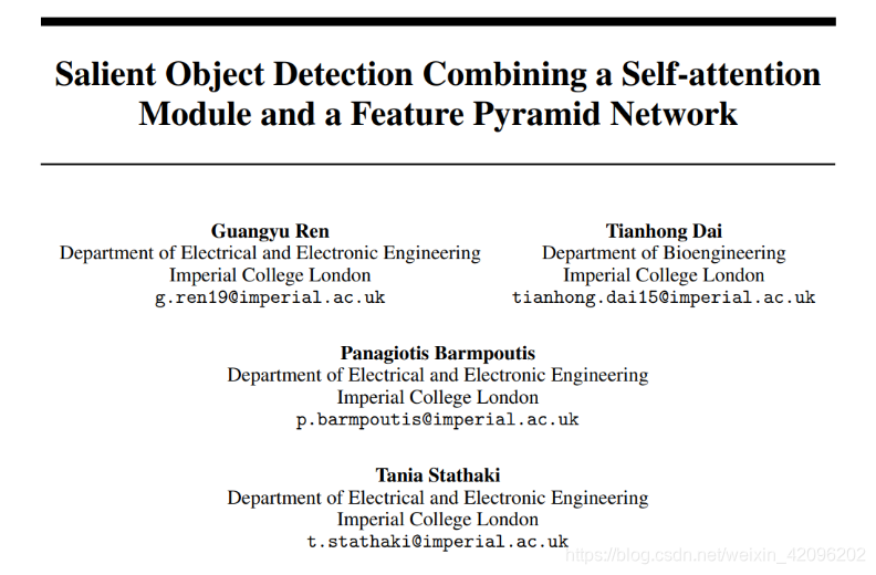 特征金字塔+自注意力：Salient Object Detection Combining a Self-attention Module and FPN_特征金字塔和注意力机制同时-CSDN博客
