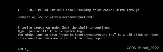 CentOS 开启客户机过程中出现 /run/initramfs/rdsosreport.txt 问题的解决方法_fatal error -- couldn't initialize xfs ...