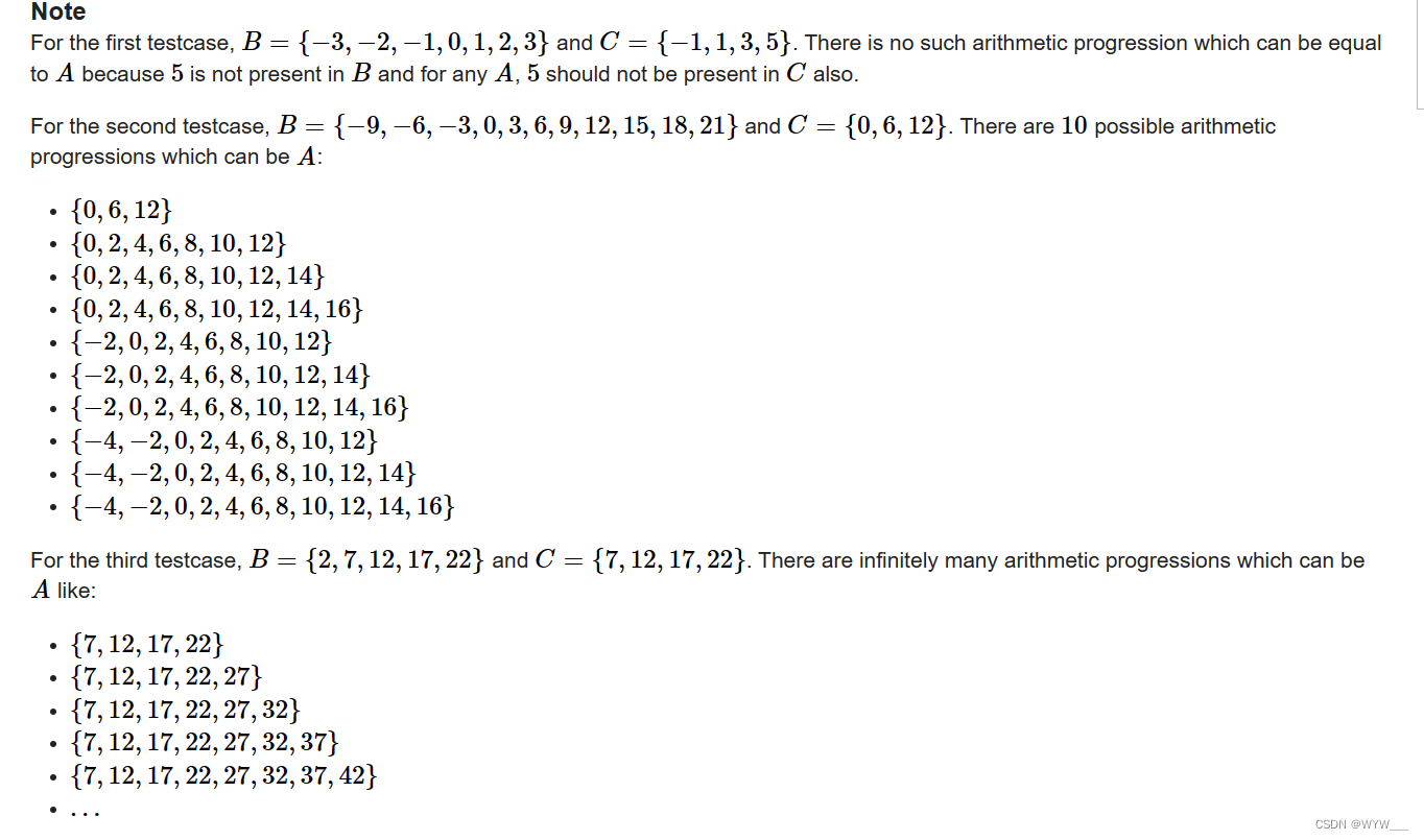D. Lost Arithmetic Progression(gcd性质)_你想到两个有限等差数列a和b,然后你找到了另一个序列c,c包含a和b共有的所有元素,c-CSDN博客