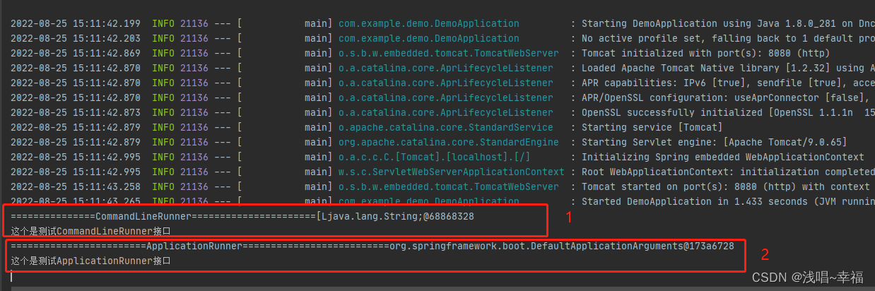 项目初始化时ApplicationRunner和CommandLineRunner的应用_commandlinerunner初始化的时候可以读到application的配置吗-CSDN博客