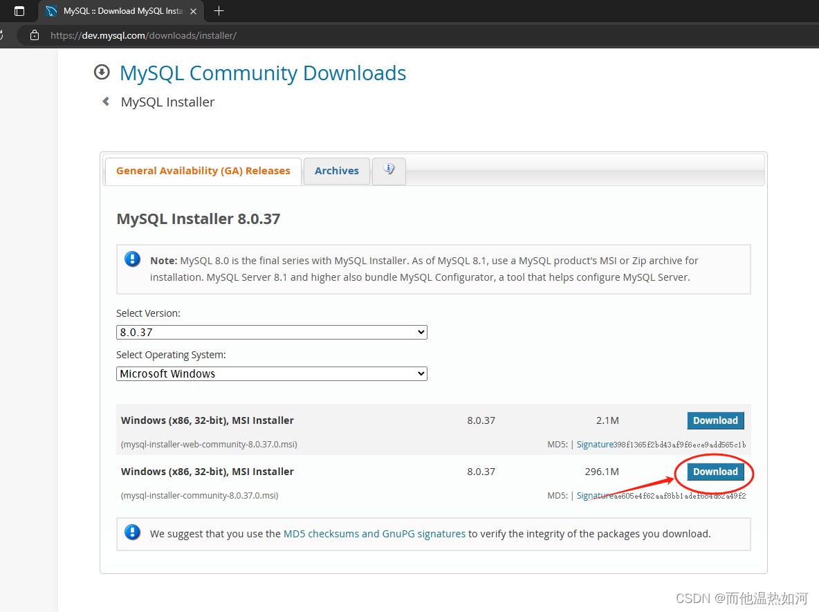 MySQL安装配置保姆教程（win11）_mysql8.0.37.0安装教程-CSDN博客